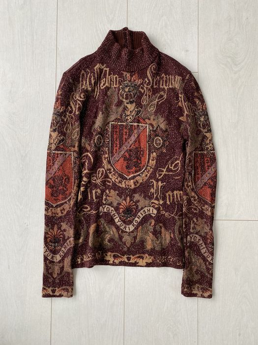 Archival Clothing Medieval Yoshiyuki Konishi ornate crest sweater | Grailed
