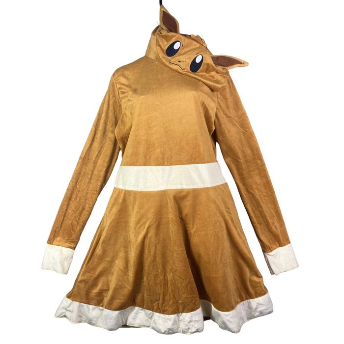 Pokemon Pokemon Eevee Dress Costume Womens Size Large Brown Cosplay ...