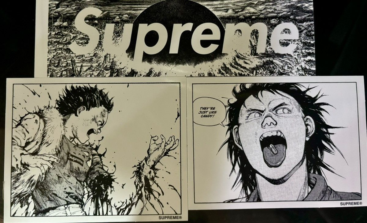 Anime × Supreme × Vintage Supreme x Akira sticker set | Grailed
