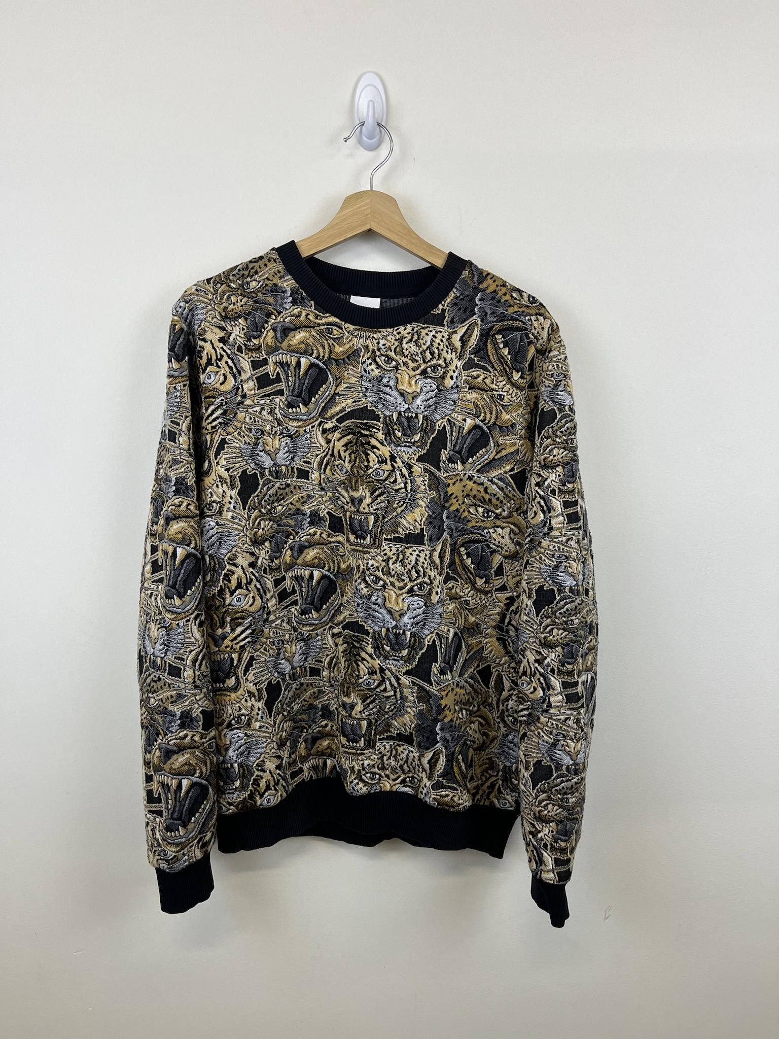Kenzo × Streetwear × Zara Zara Tiger All Over Crewneck Sweater | Grailed