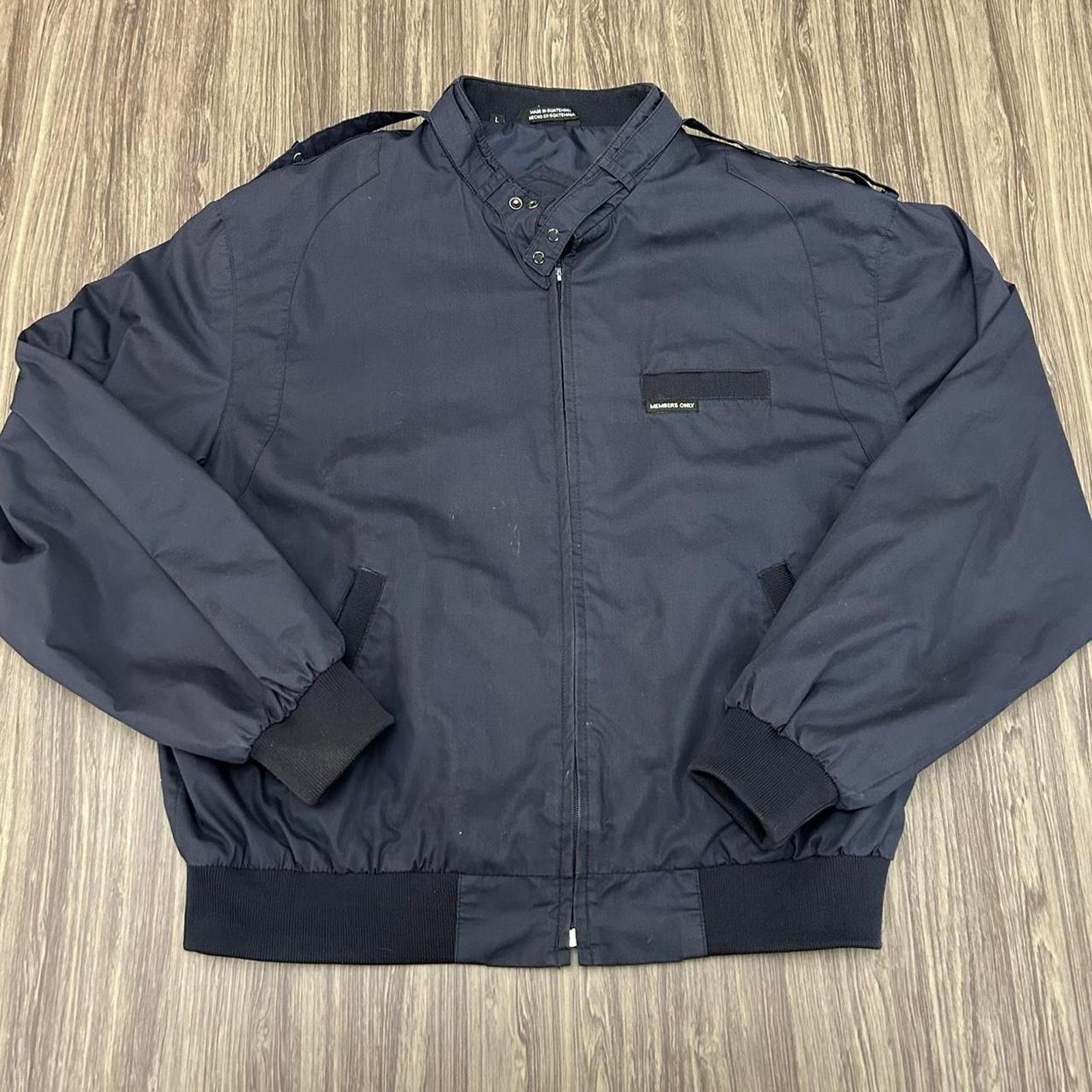 Members Only × Vintage VTG 90s Navy Blue Members Only Full Zip Bomber ...