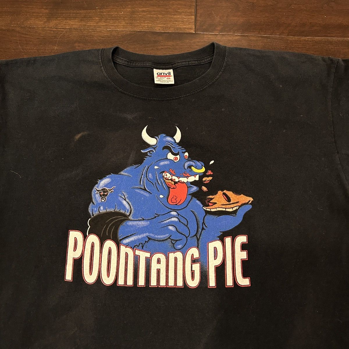 Vintage Vintage WWF Poontang pie The Rock Tee XL | Grailed