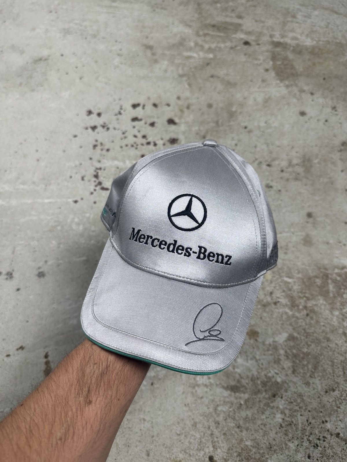 Mercedes Benz × Puma × Racing Mercedes Benz x Puma Hamilton Silver Hat ...