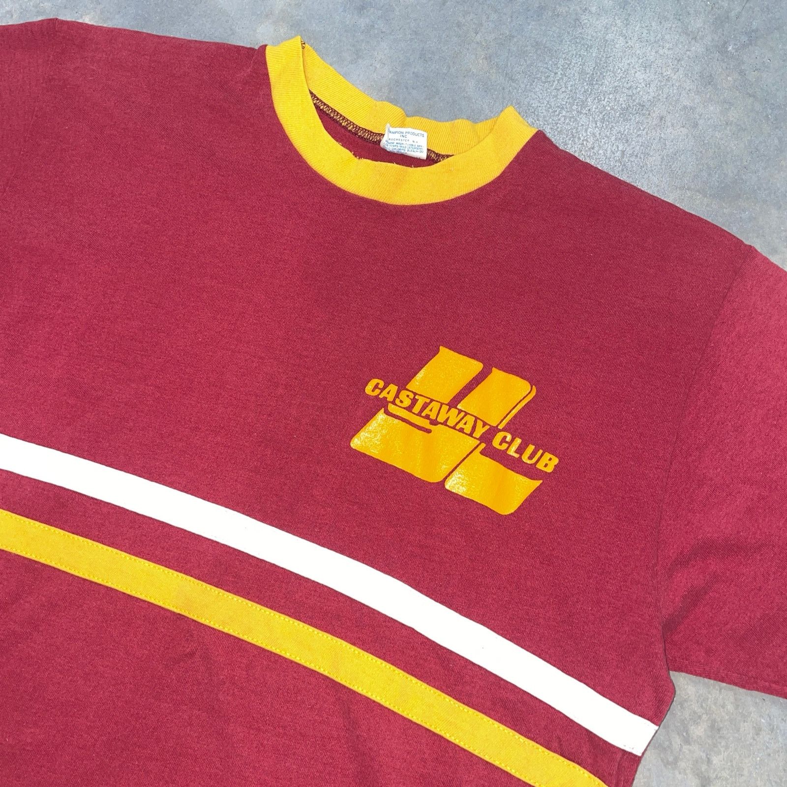 Champion Vintage 70's Champion Castaway Club Ringer Tee Single Stitch | Grailed