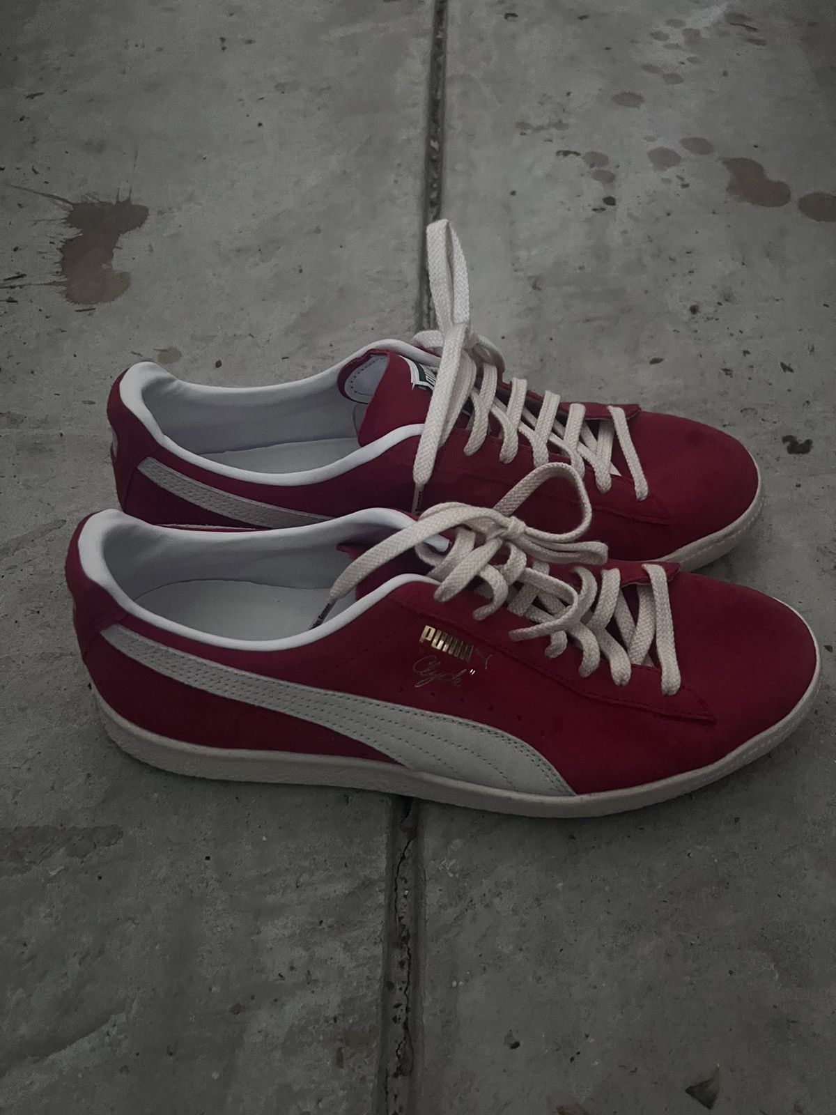 Puma Red suede Clyde pro | Grailed