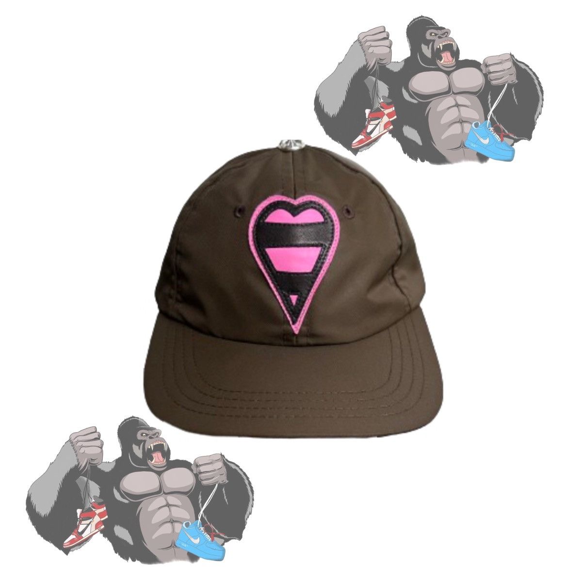 Chrome Hearts Chrome Hearts Matty Boy Leather Heart Gunslinger Hat ...