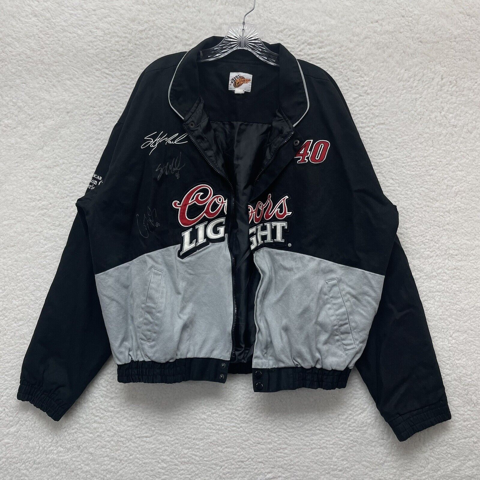 NASCAR Vintage Sterling Marlin Signed Autographed NASCAR Jacket XL Mens ...