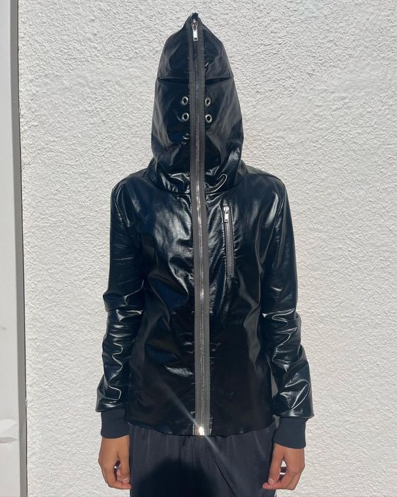 Rick Owens *FINAL PRICE* RICK OWENS GIMP FW22 MASK LEATHER JACKET | Grailed