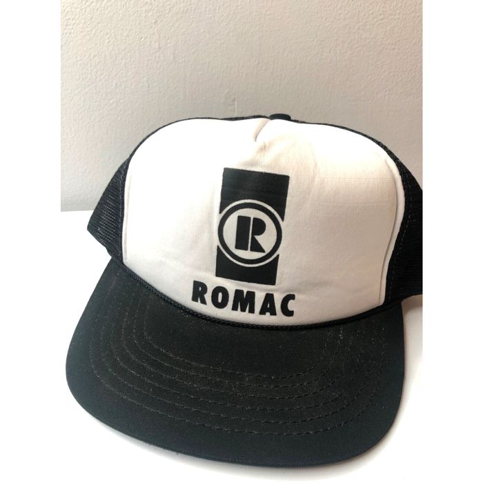 Vintage Vintage Trucker Hat Men Black White Snapback Adjustable Cap ...