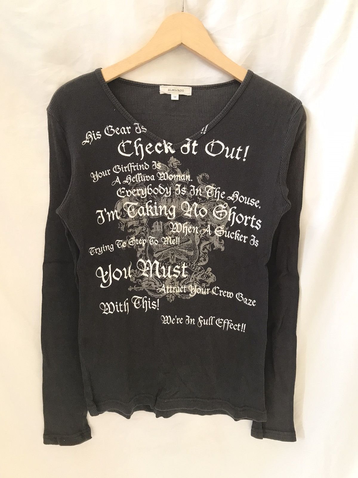 Vintage Japanese y2k Elmojado Mesh Poem Tshirt | Grailed