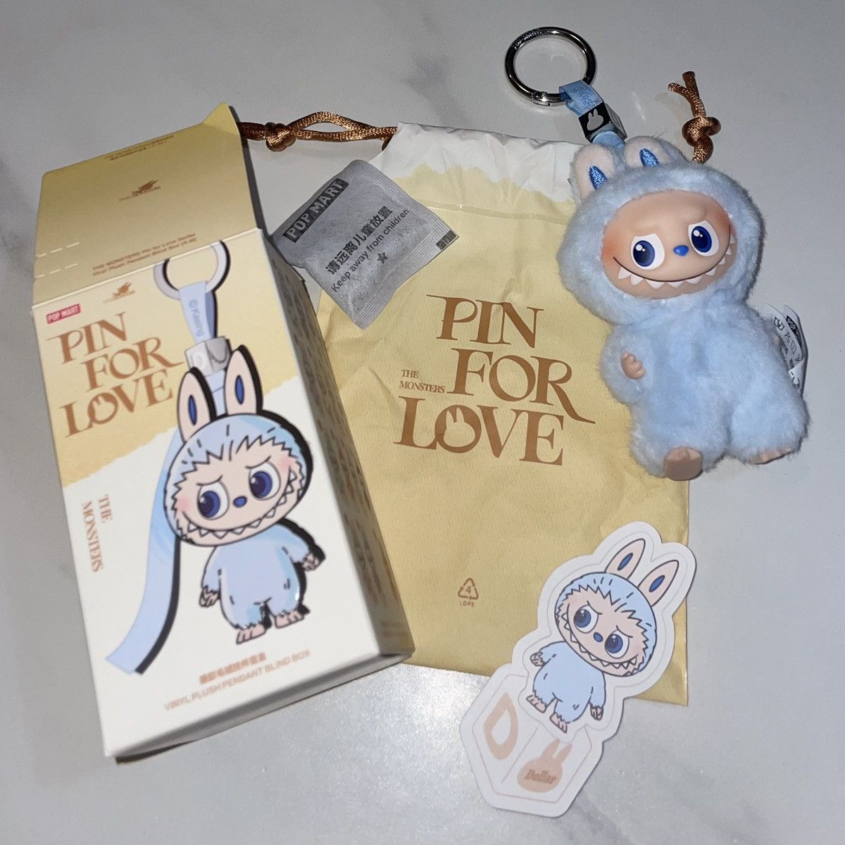 POP MART Pop Mart Labubu The Monsters Pin for Love “D” Vinyl Plush ...
