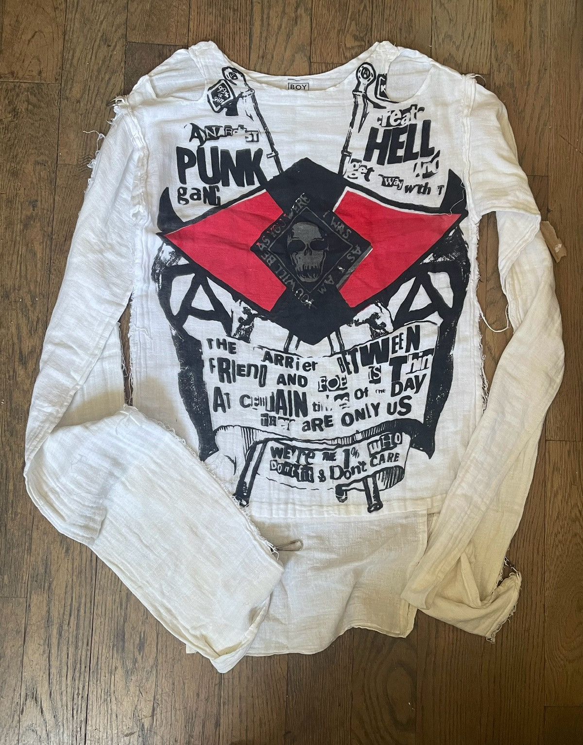 Boy London Boy London 1980s seditionaries print muslin bondage top | Grailed
