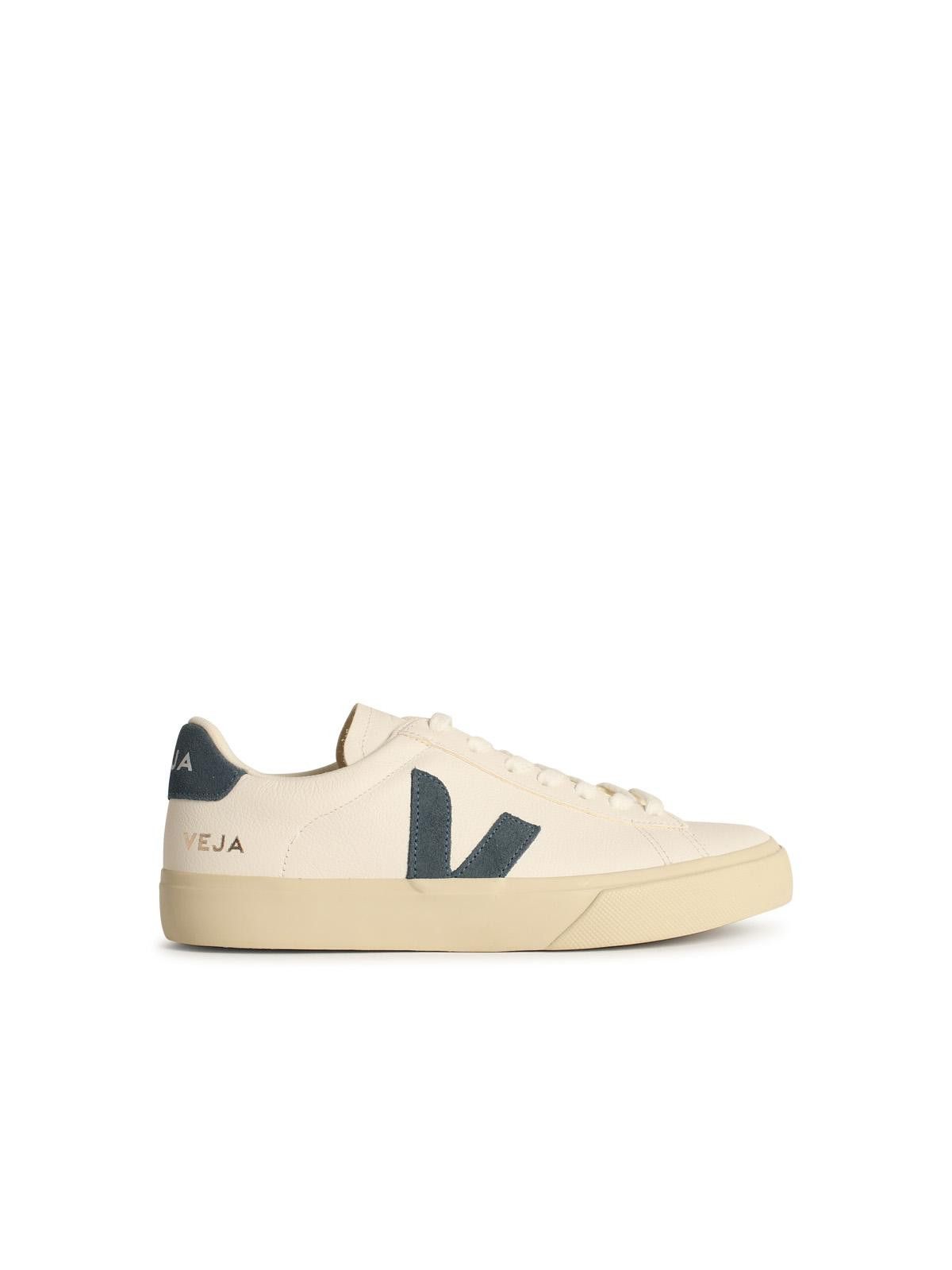 Veja VEJA 'Campo Blu' White Leather Sneakers | Grailed