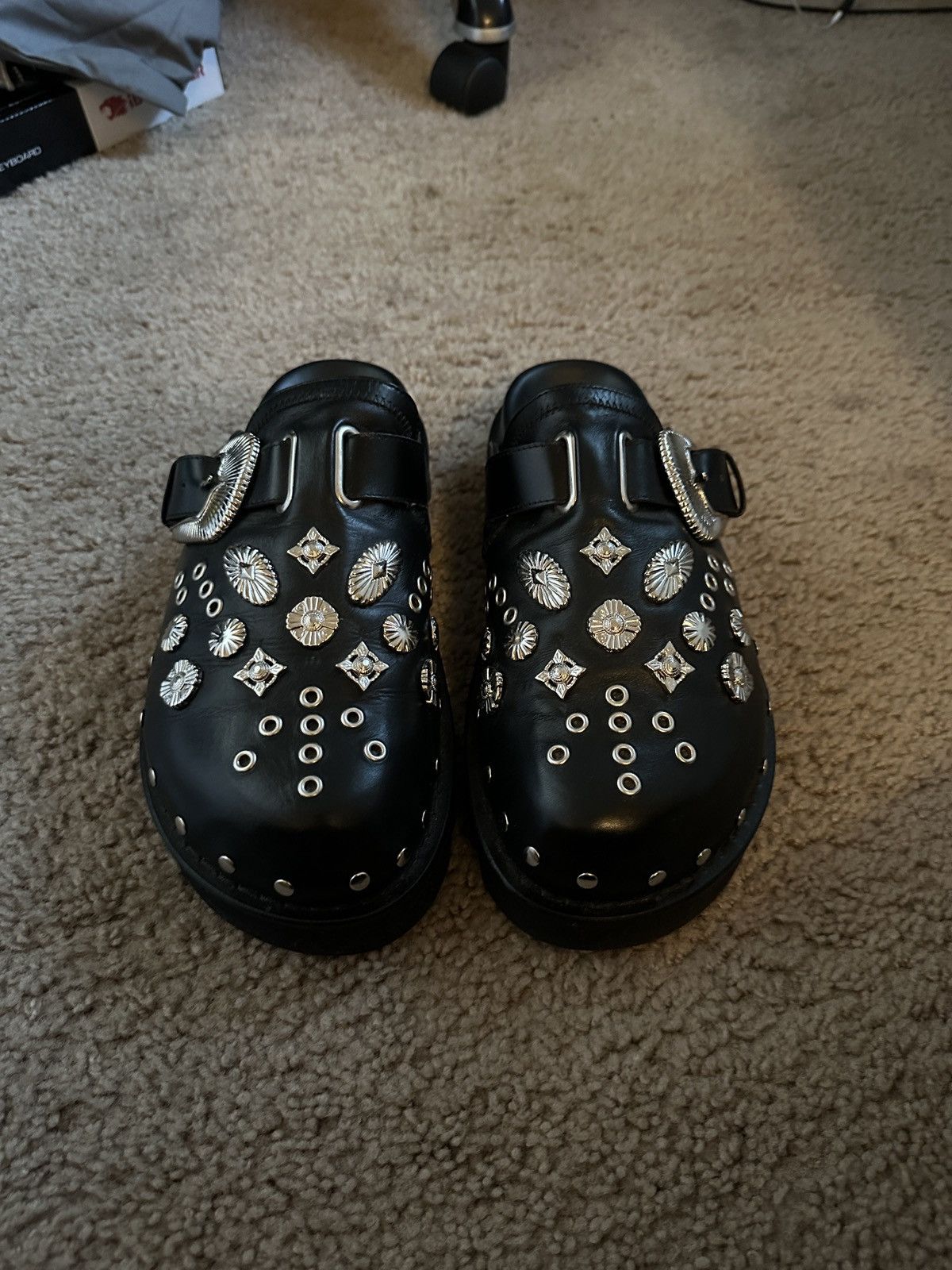 Toga Toga Virilis black studded mules | Grailed