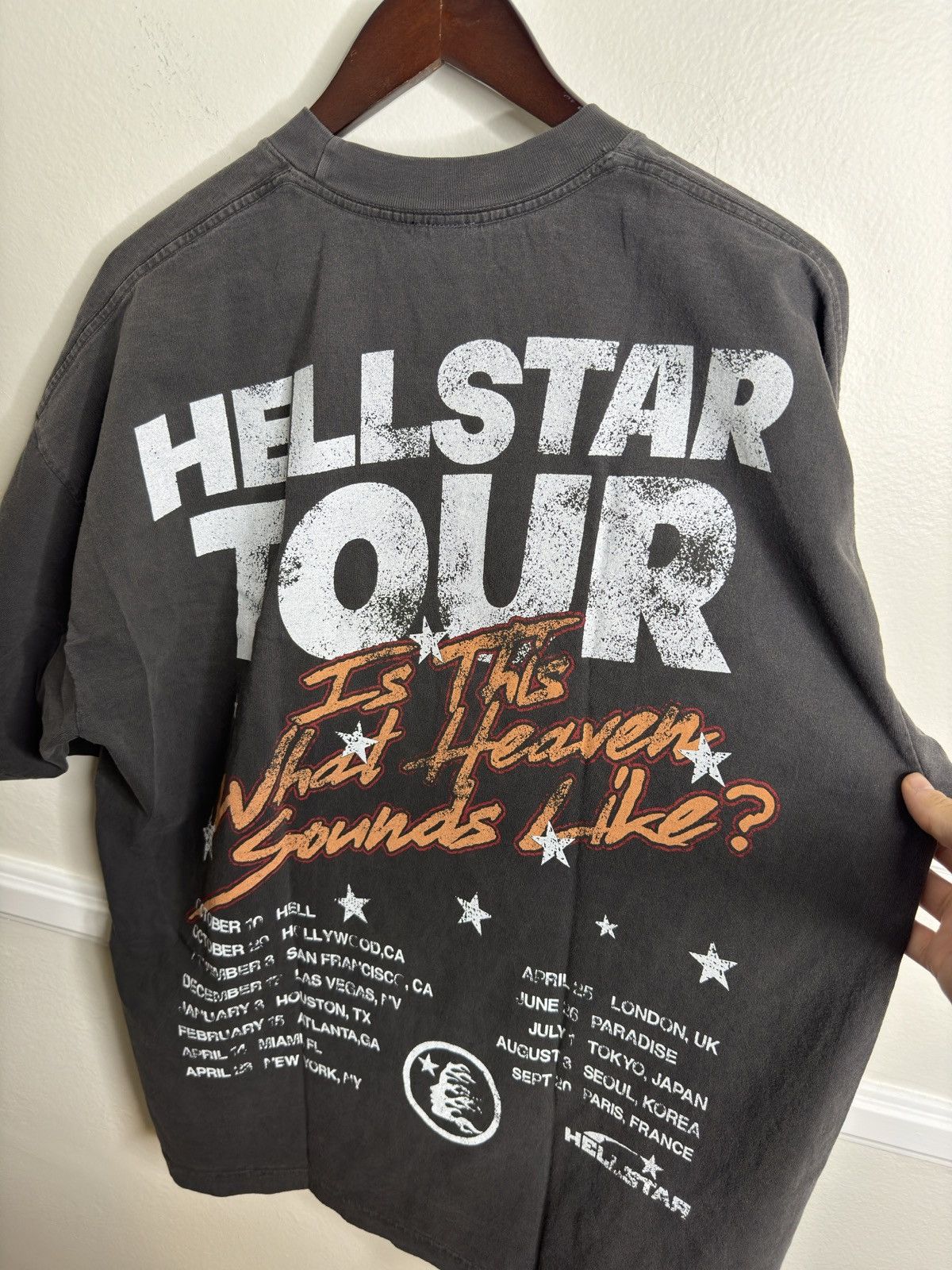 HELLSTAR Hellstar Studios Biker Tour Tee Vintage Black | Grailed