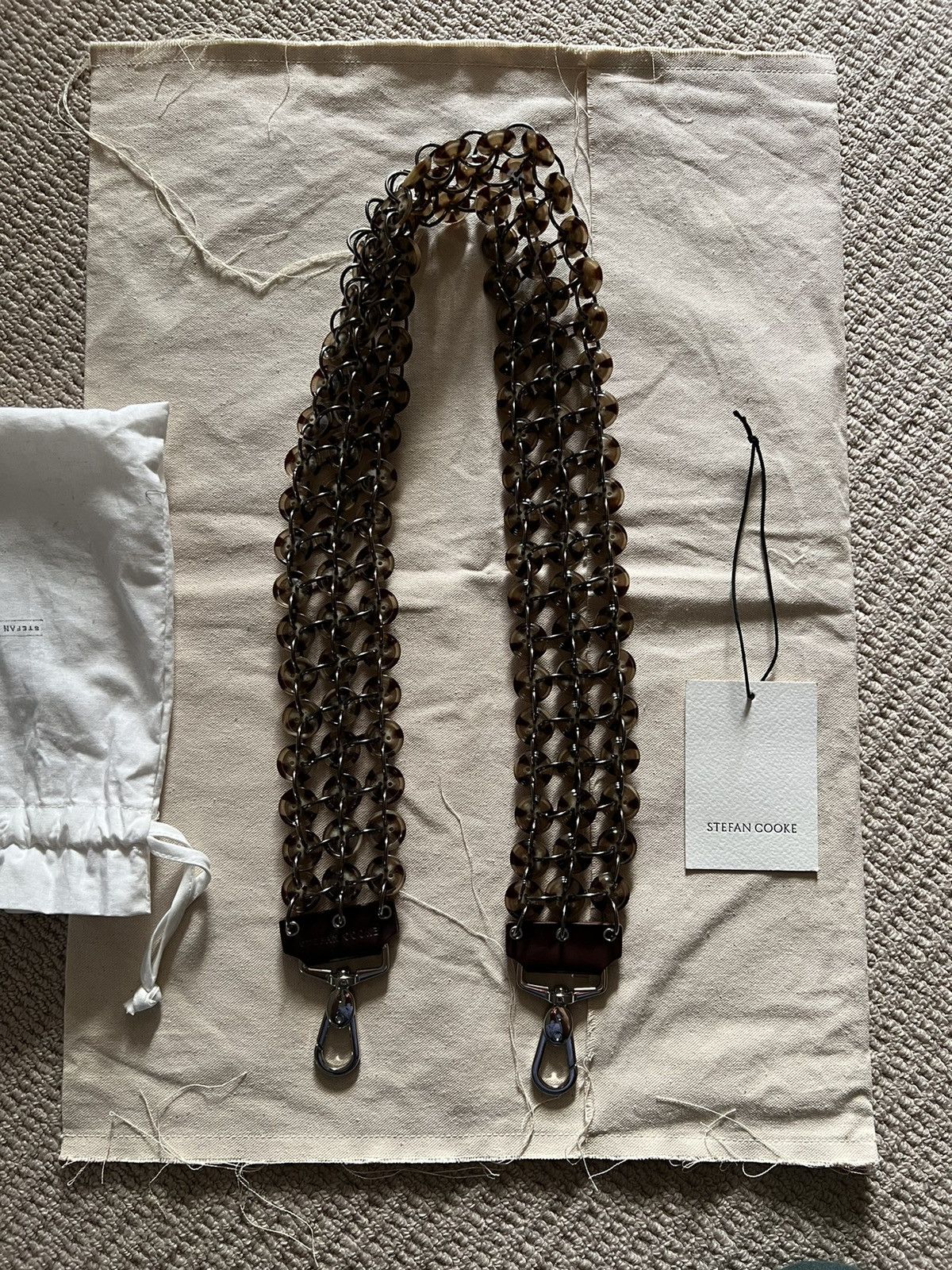 Stefan Cooke STEFAN COOKE SIGNATURE BUTTON STRAP WITH BROWN BUTTONS ...