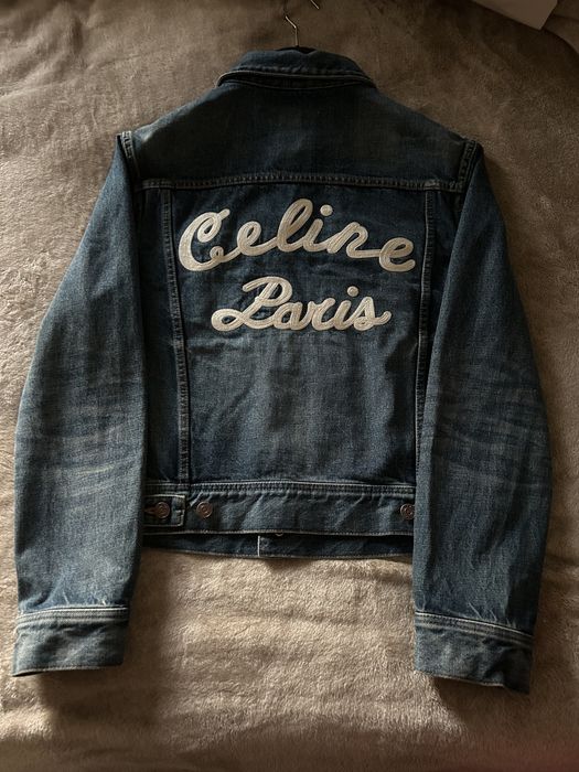 Celine Embroidered Denim Trucker Jacket | Grailed