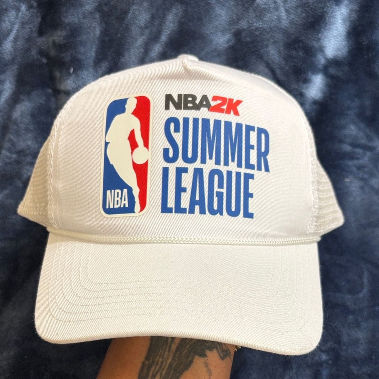 Other NBA 2K Summer League White Mesh Trucker Hat Adjustable Snap | Grailed