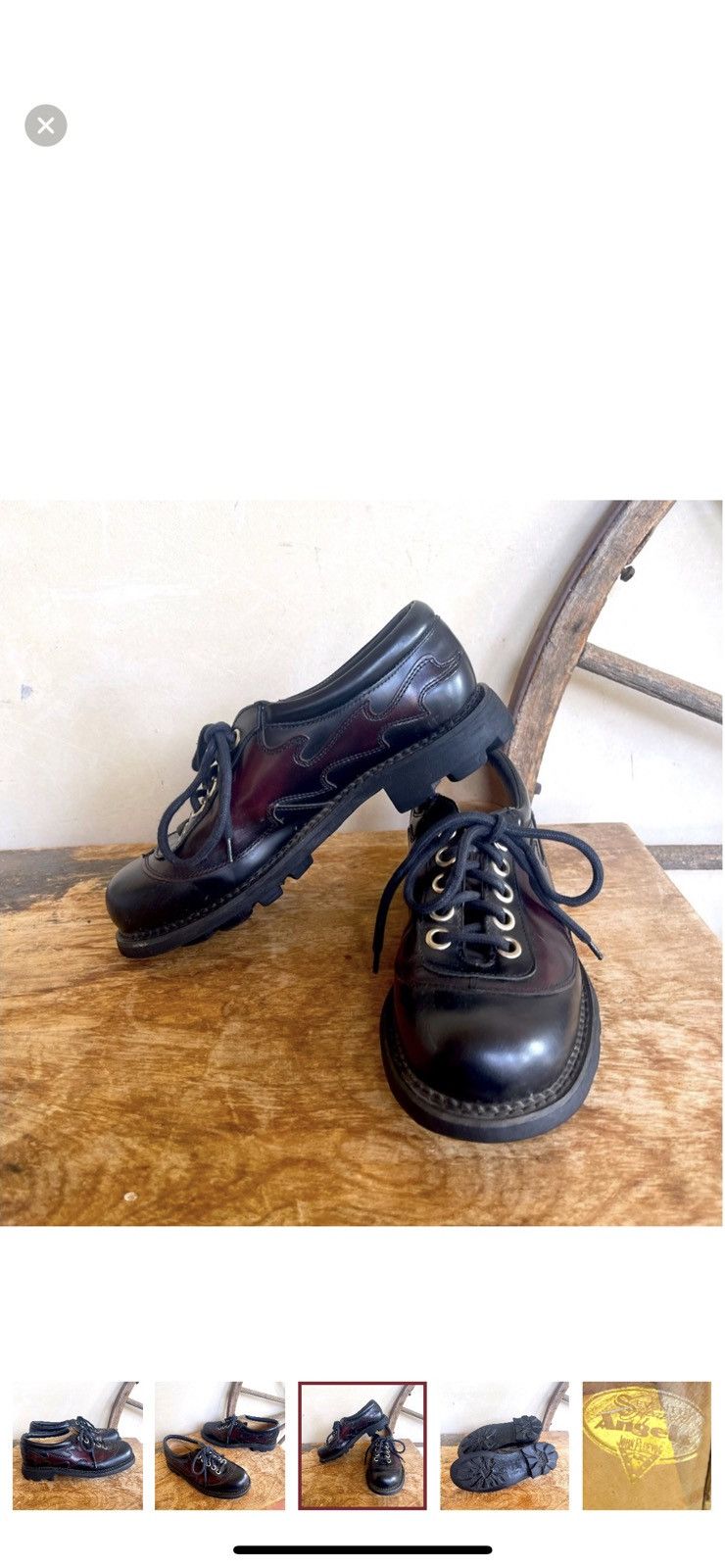 John Fluevog JOHN FLUEVOG ANGELS FLAME Black Cordovan Mens Oxfords NICE ...