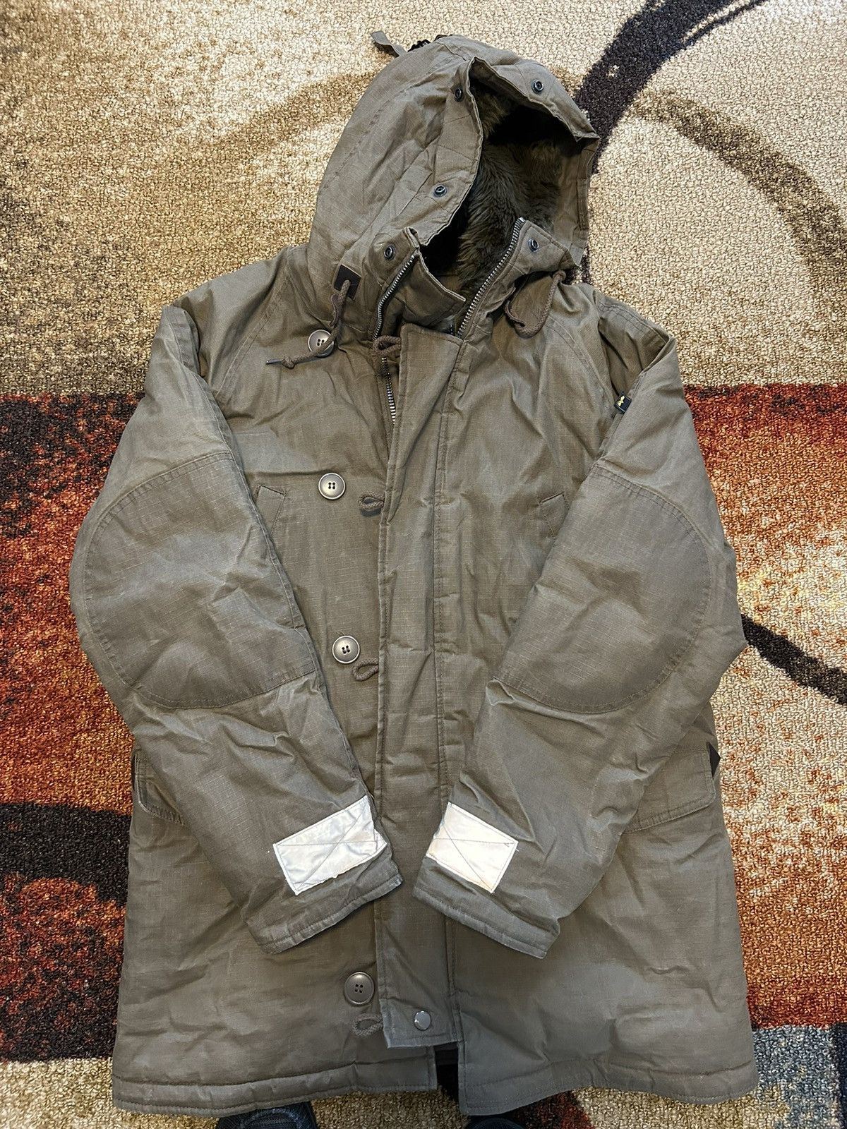 Alpha Industries N-3B W3X Brown Military Style Jacket/Parka | Grailed