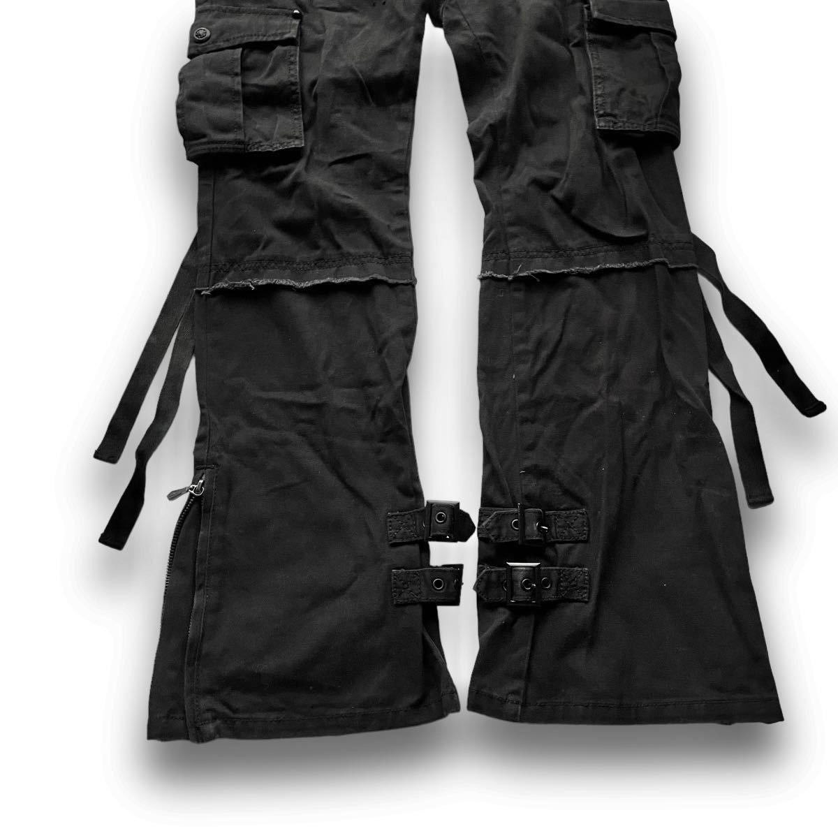Japanese Brand Midas Bondage Flared Cargo Pants ifsixwasnine LGB kmrii | Grailed