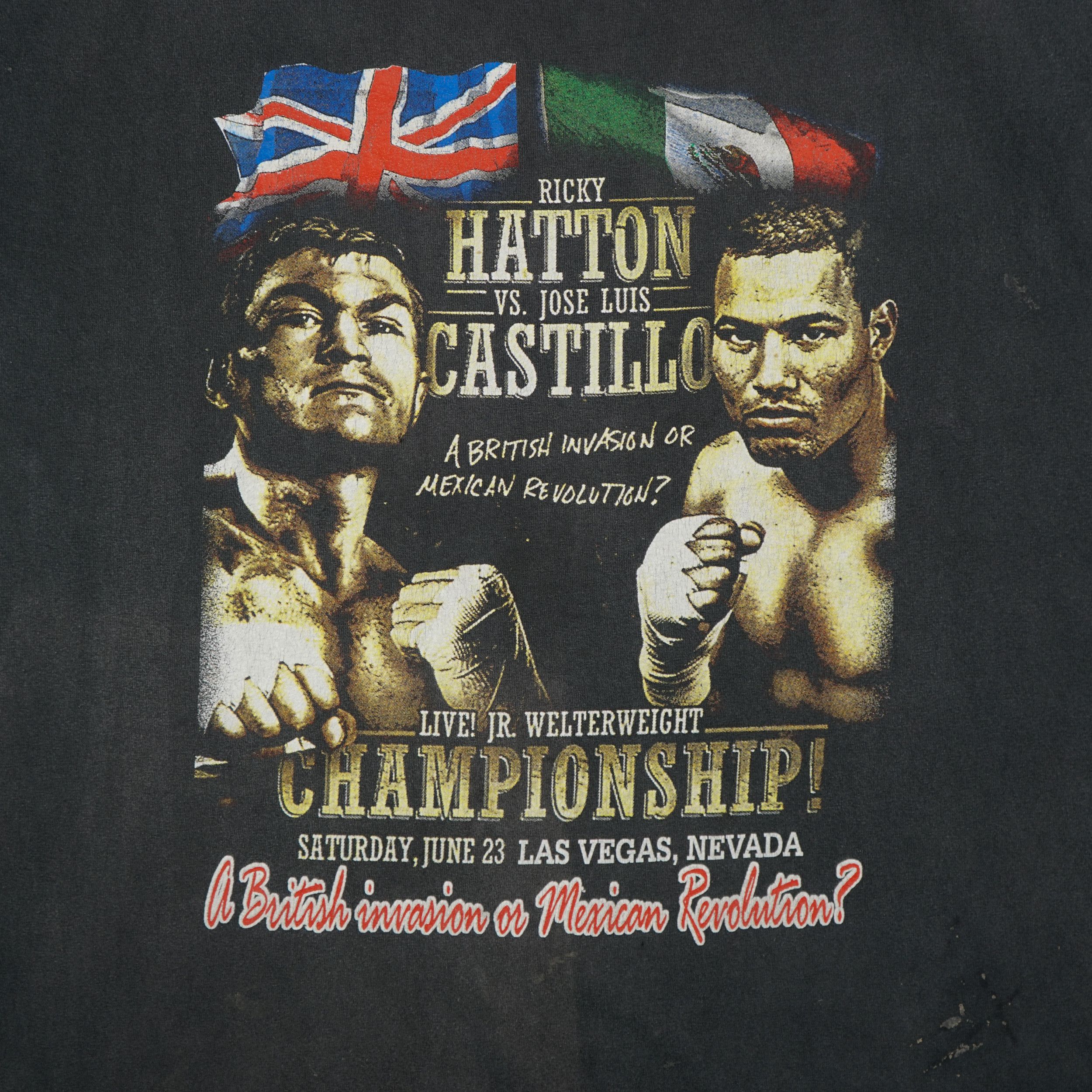 Vintage Vintage Ricky Hatton vs Jose Luis Castillo Las Vegas T Shirt ...
