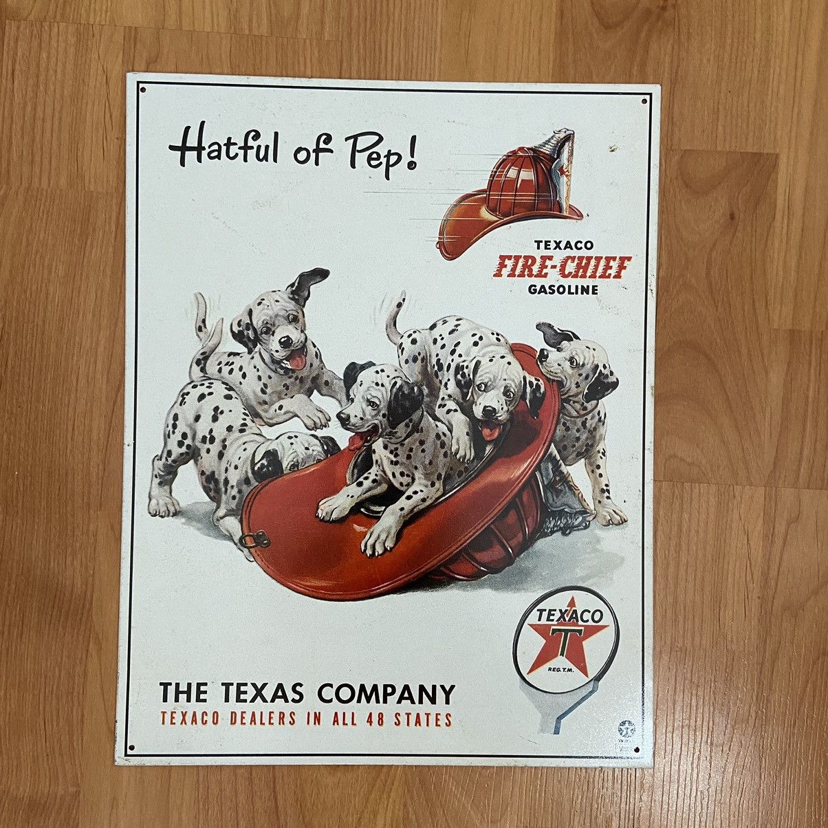 Vintage Vintage Texaco Dalmatians Hateful of Pep! Logo Sign | Grailed