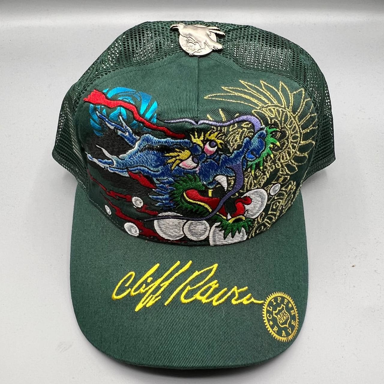 Ed Hardy Vintage Cliff Raven Hat Japanese tattoo Snap back Trucker ...