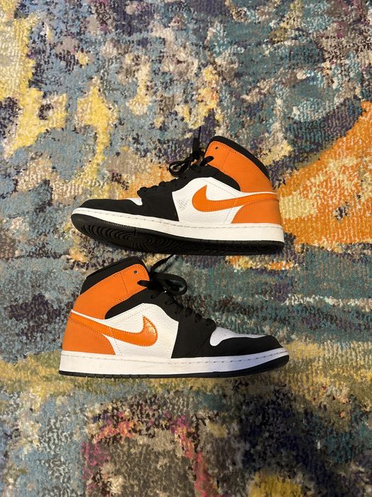 Nike Air Jordan 1 Mid Orange “Shattered backboard” | Grailed