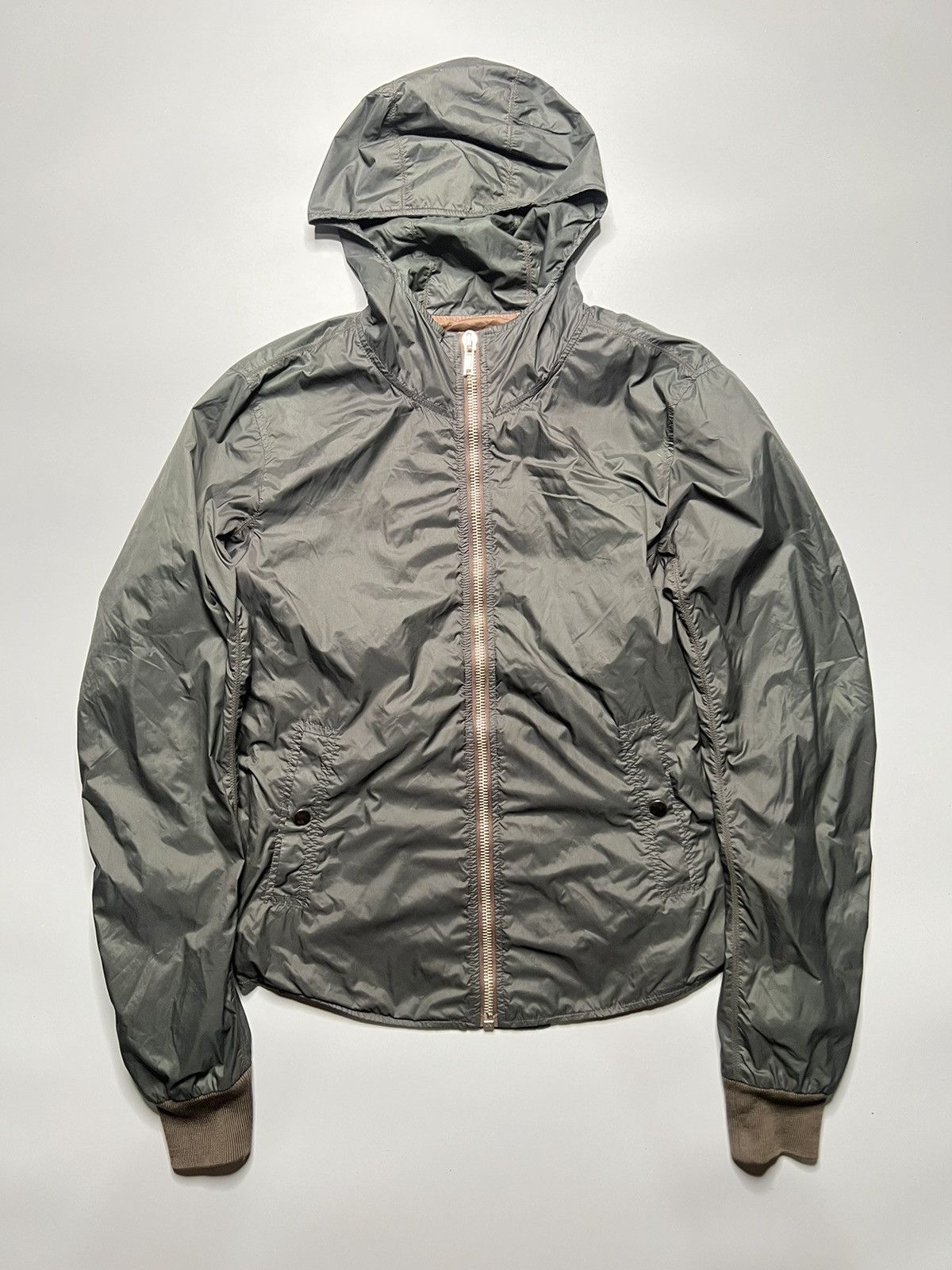 Rick Owens Archive Rick Owens Nylon hooded Bomber With Sling Attached | Grailed