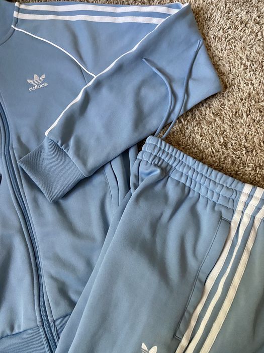 Adidas Adidas Baby Blue Tracksuit Set Bomber Jacket Sweatpants | Grailed