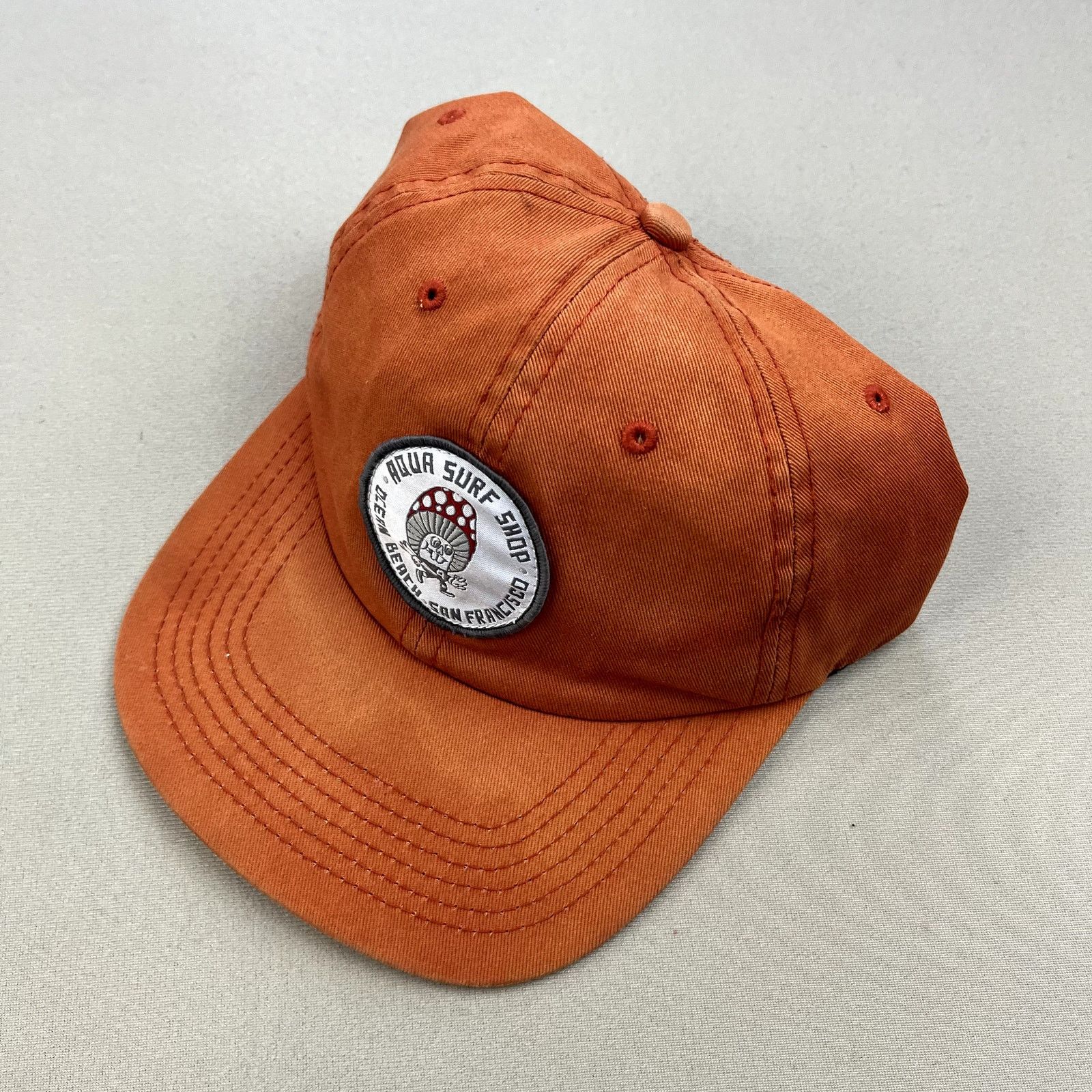 Brand Aqua Surf Shop Hat Cap Orange Ocean Beach San Francisco Logo ...
