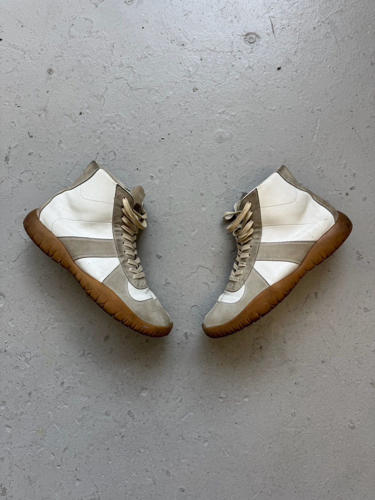 Maison Margiela Maison Margiela Tabi Replica GAT White Leather | Grailed