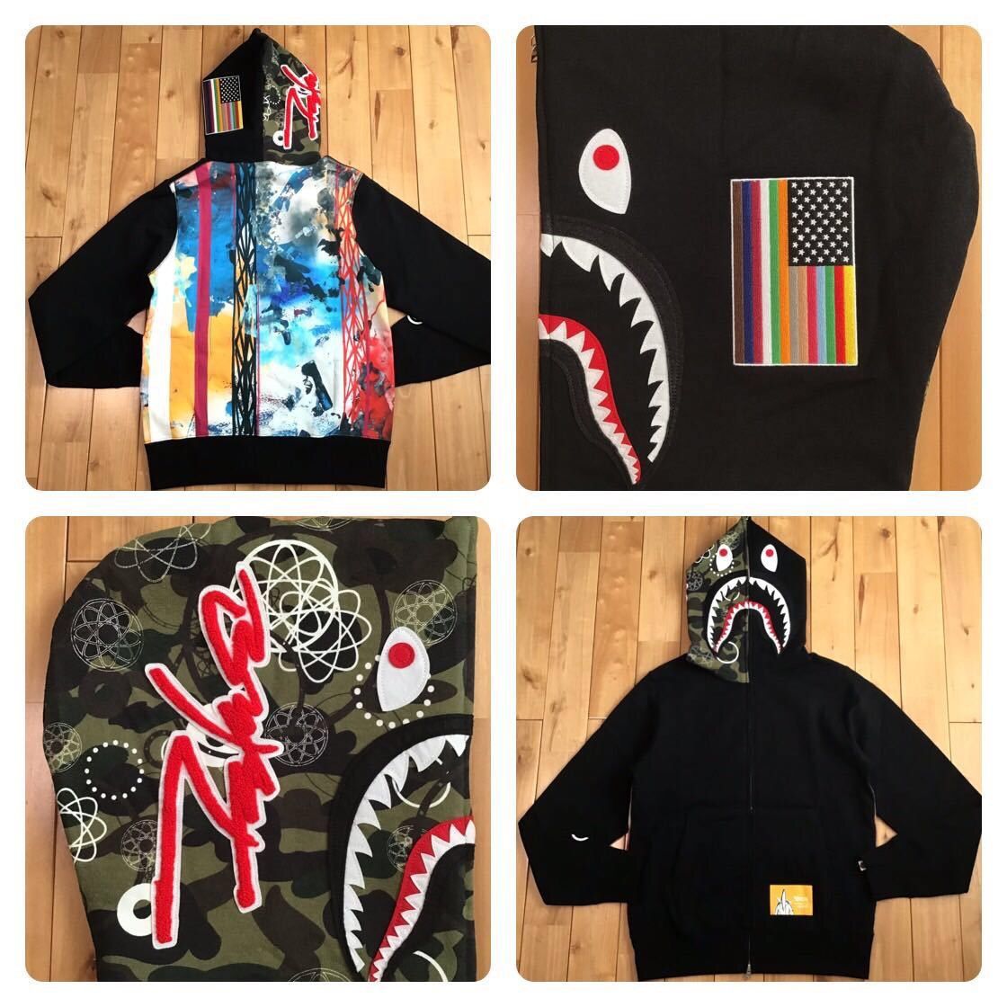 Bape × Futura BAPE × Futura Shark full zip hoodie a bathing ape | Grailed