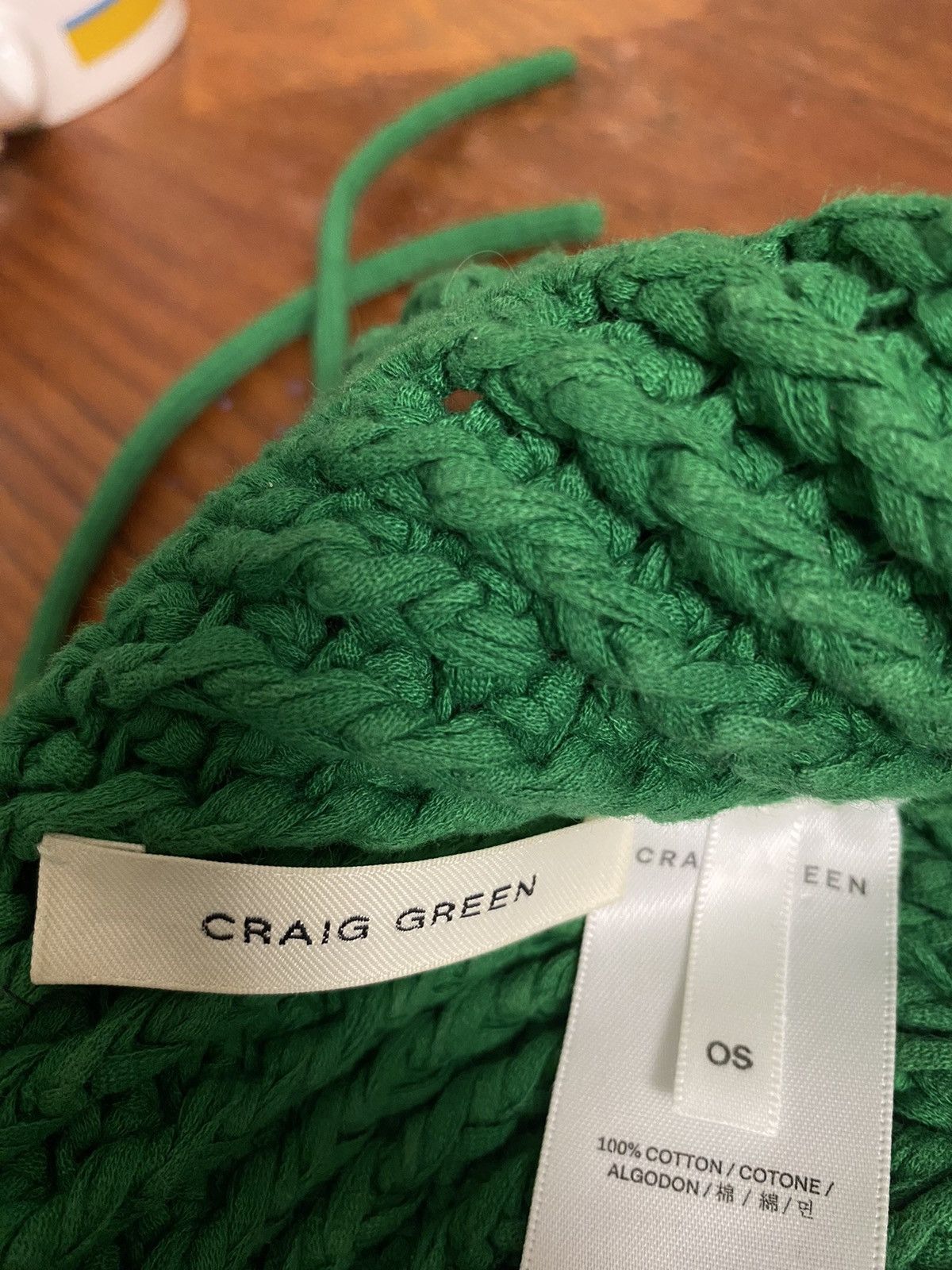 Craig Green Craig green knitted crotchet hat in green | Grailed