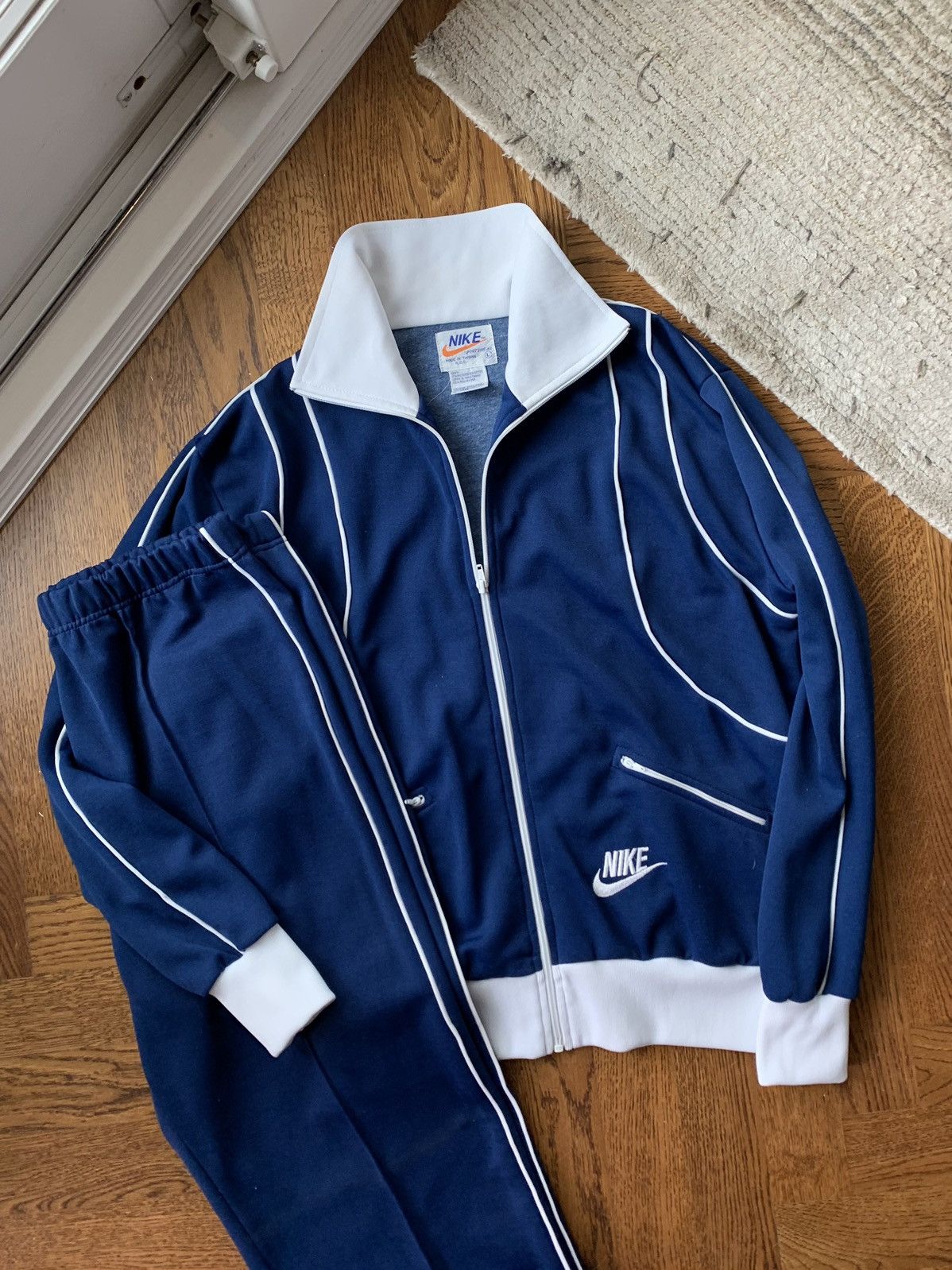 Nike × Vintage 1970s Nike Tracksuit Vintage Orange Label Matching Set ...