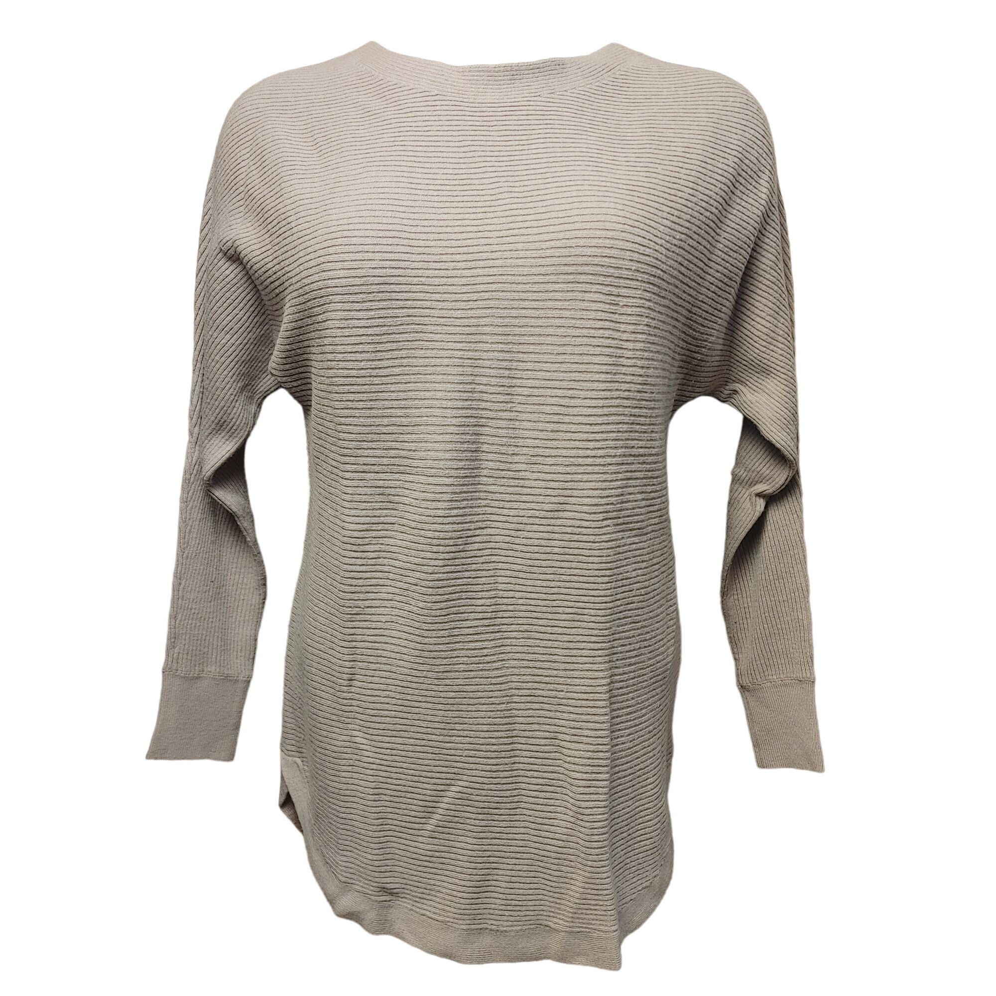 Other Bar III Women's Light Beige Ribbed Wool Long Sleeve Top M | Grailed