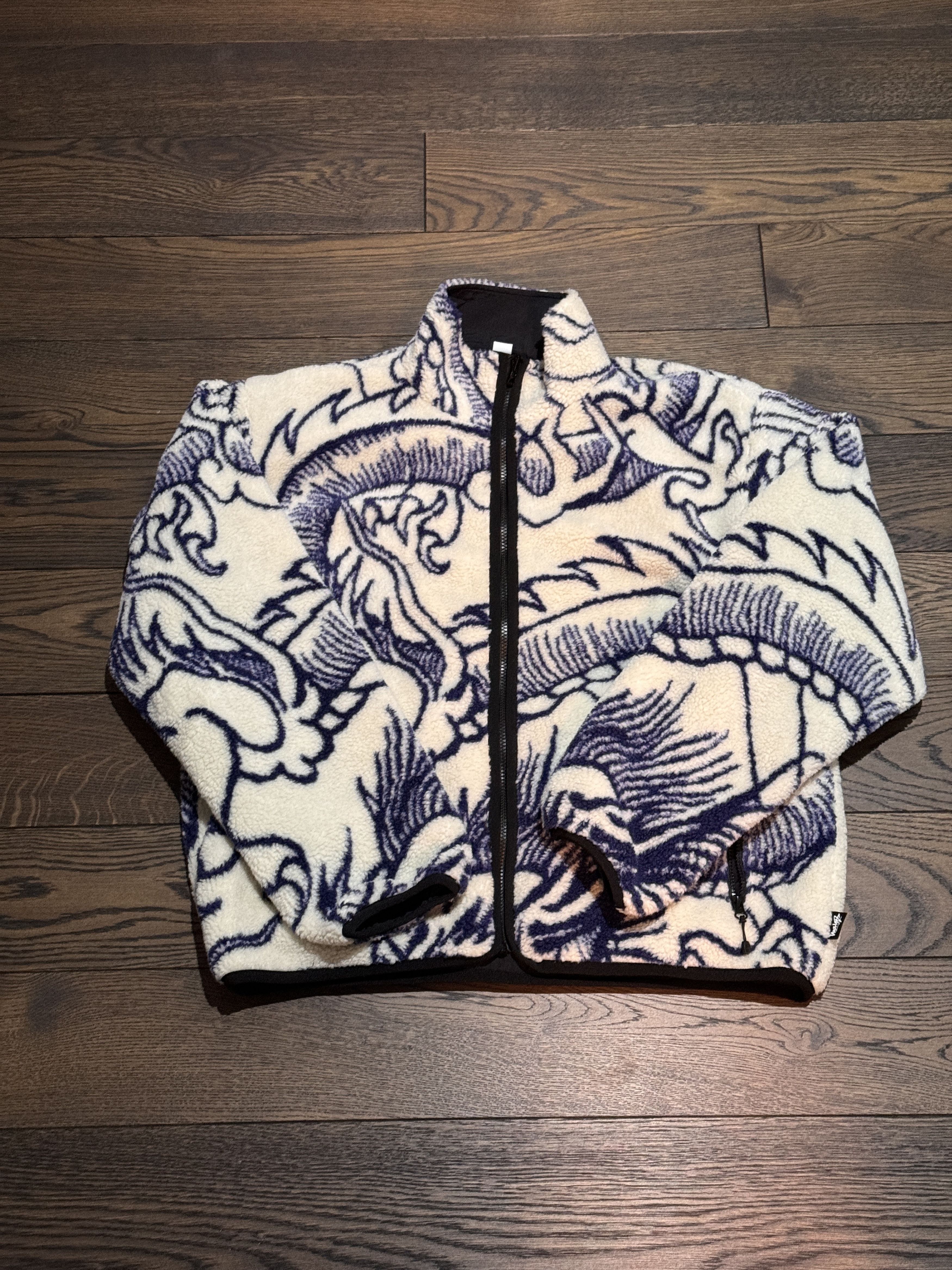 Stussy Stussy Dragon Fleece Jacket Reversible | Grailed
