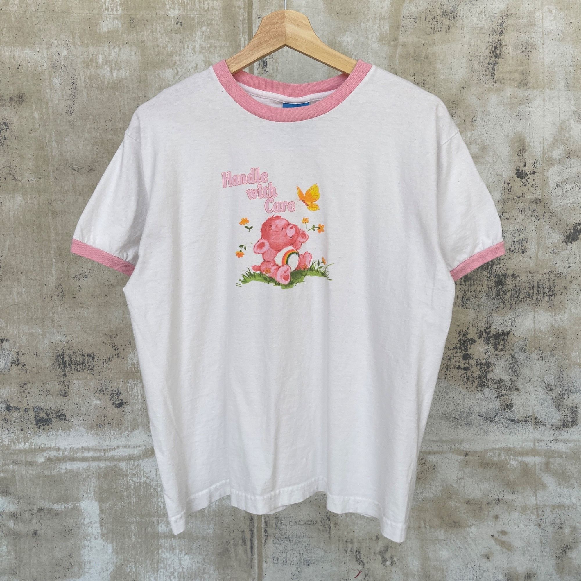 Vintage Vintage 2002 Care Bear Pink Ringer T-shirt | Grailed