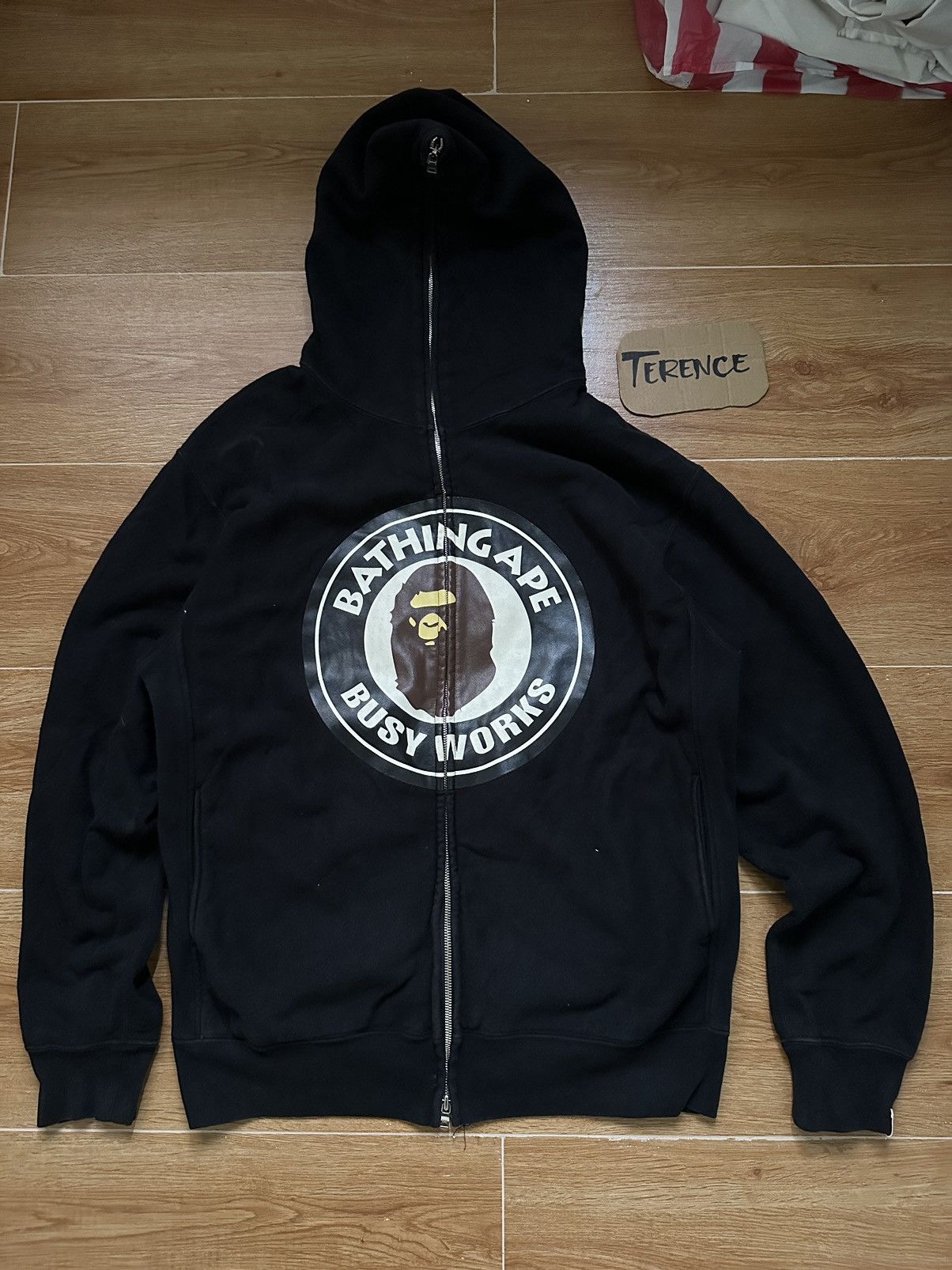 Bape Busy Work Full Zip Hoodie | Grailed