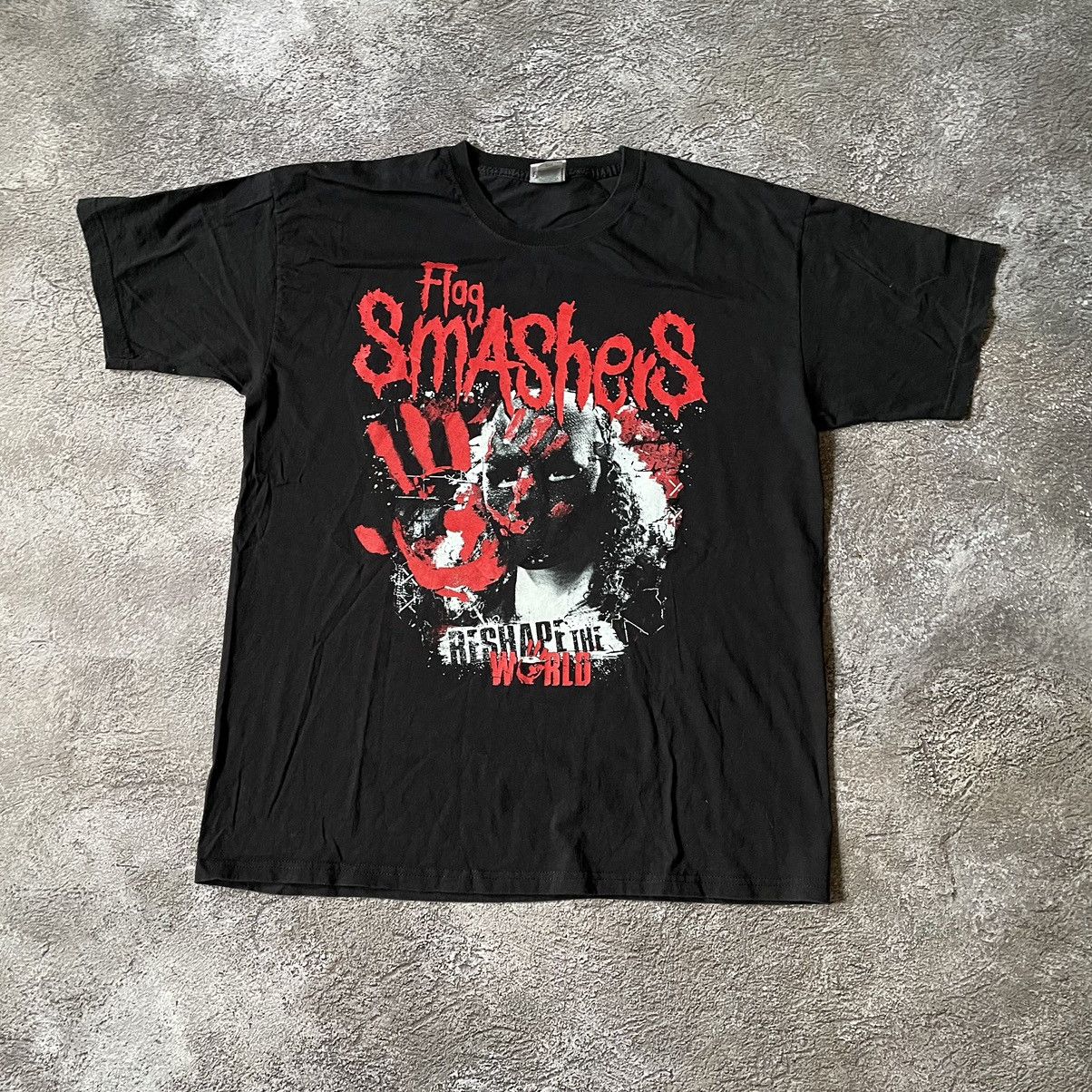 Vintage Vintage Y2K BLOOD ABSTRACT CREEPY FACE ANGRY HORROR SKELETON ...