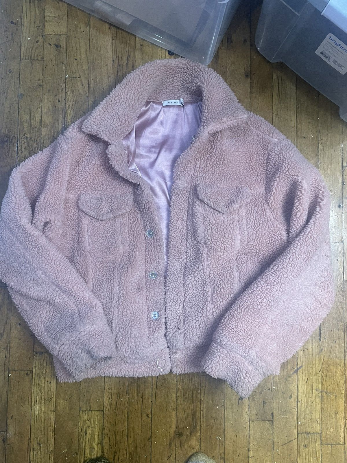 MNML × Streetwear Mnml Pink Sherpa jacket | Grailed