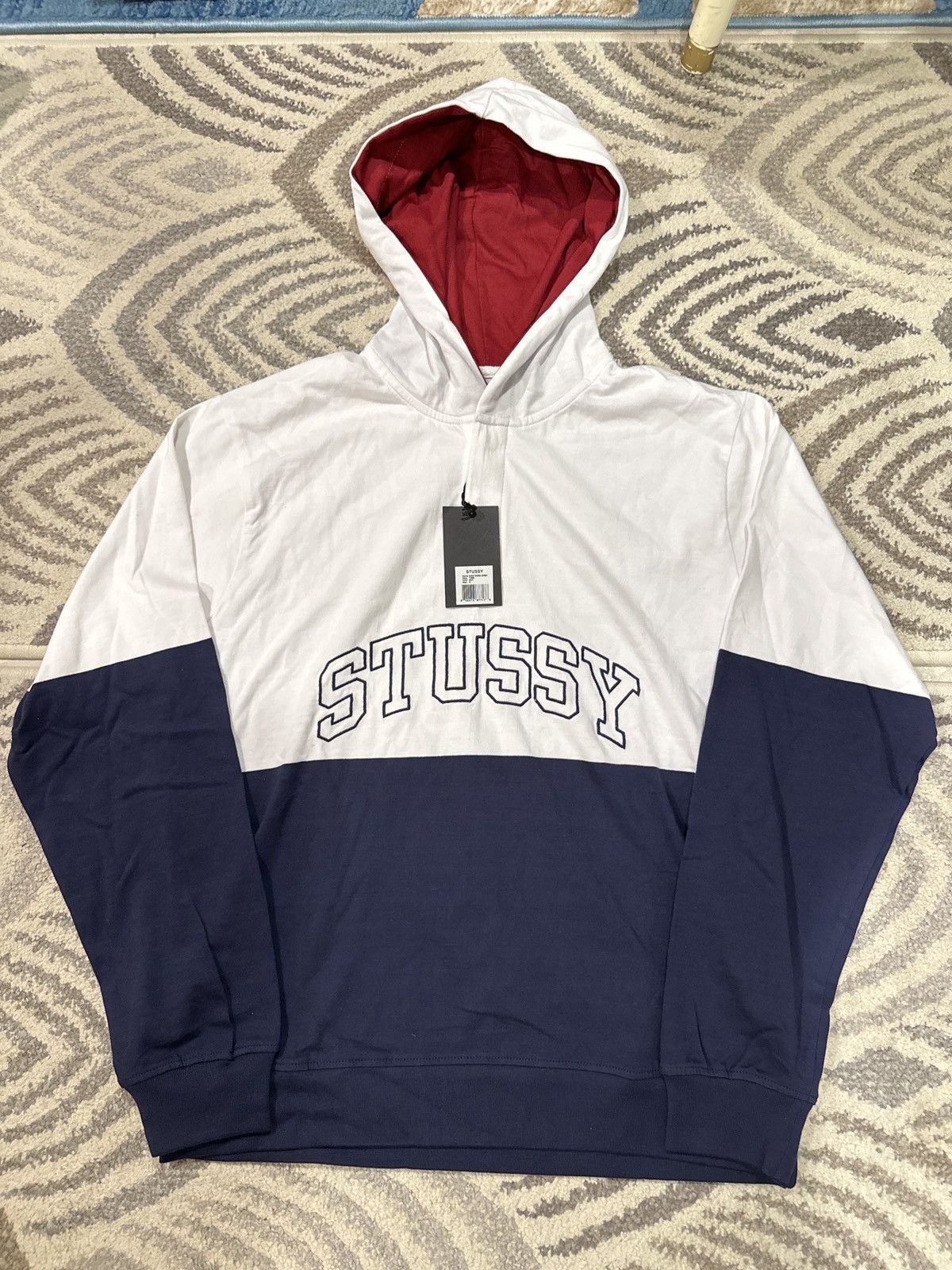 Streetwear × Stussy × Vintage Stussy Block Hooded Jersey M + Stussy ...