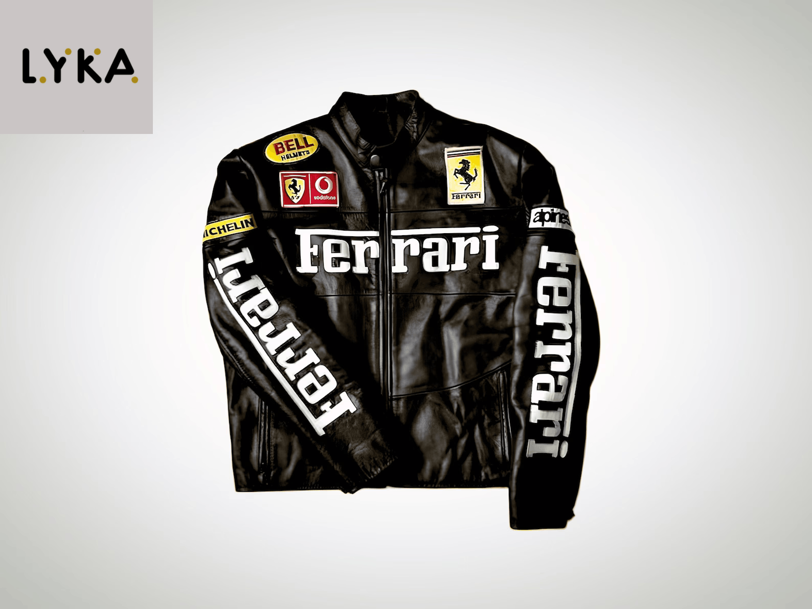 Ferrari × Leather Jacket Ferrari F1 Racing leather Jacket Cowhide ...