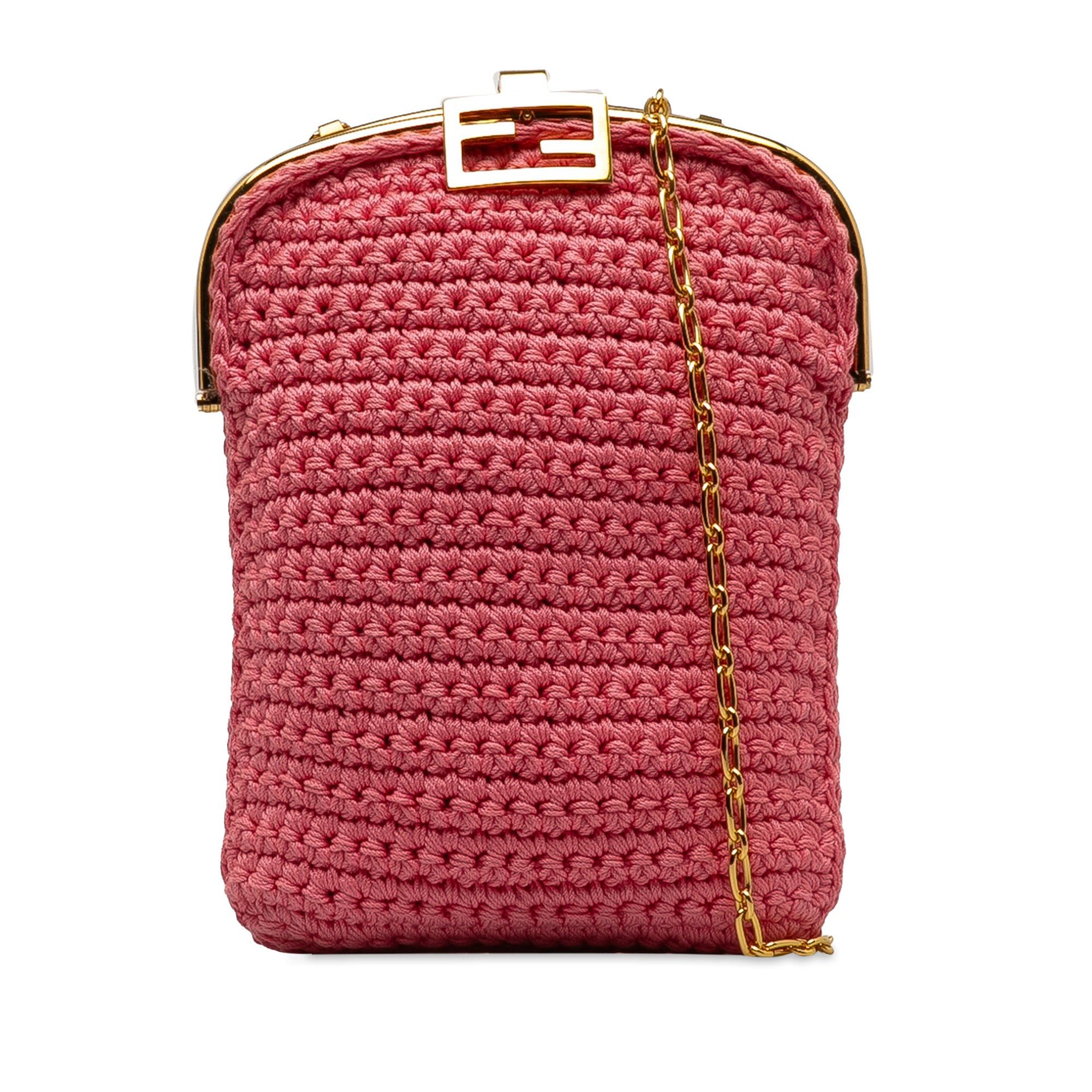 Fendi FENDI Crochet Baguette Phone Bag | Grailed