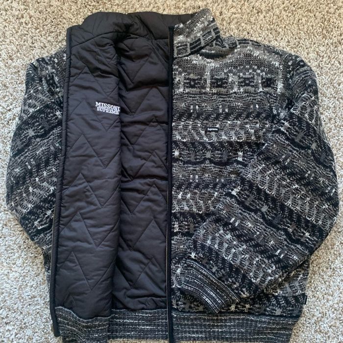 Supreme Supreme Missoni Reversible Black Logo Knit Jacket Medium | Grailed