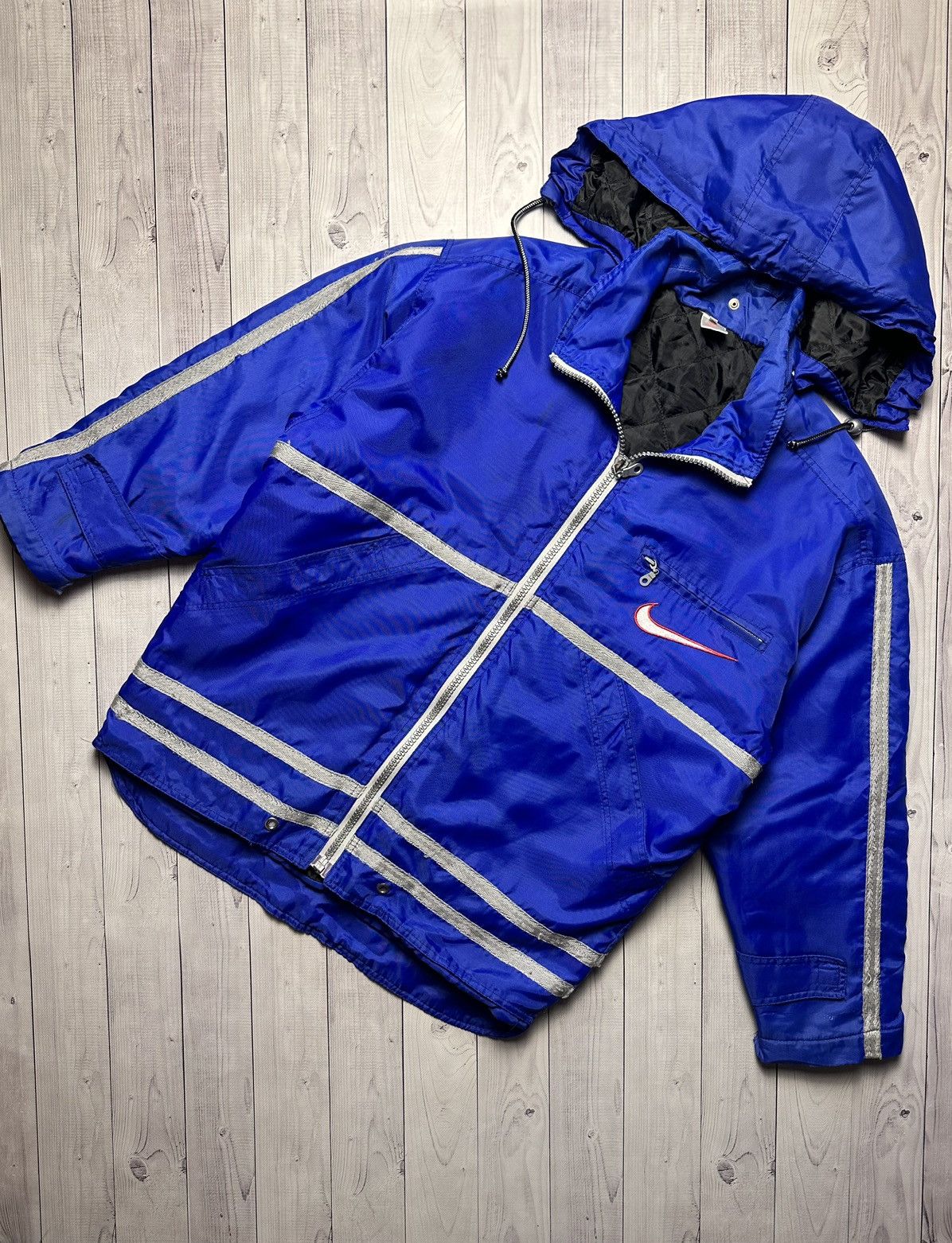 Nike × Streetwear × Vintage Vintage Nike Jacket big logo size L rare ...