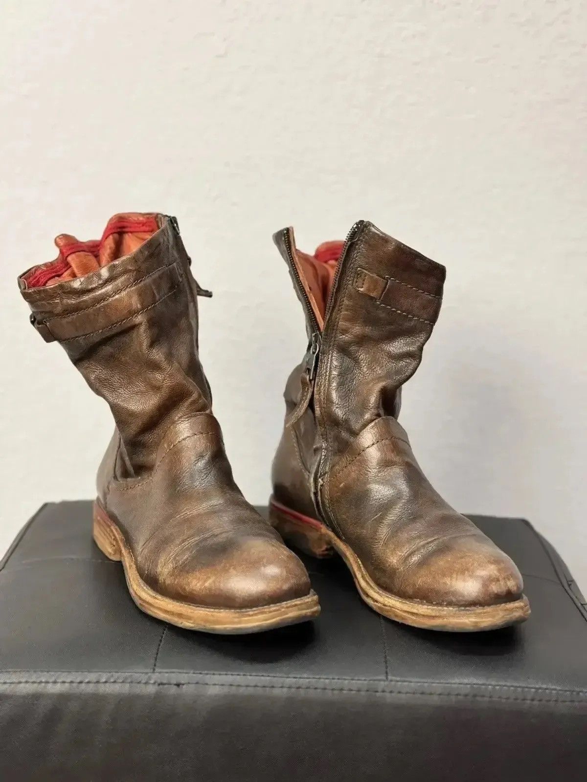 Guidi × Leather × Western Rise Air Step A.S.98 Leather Western Cowboy ...