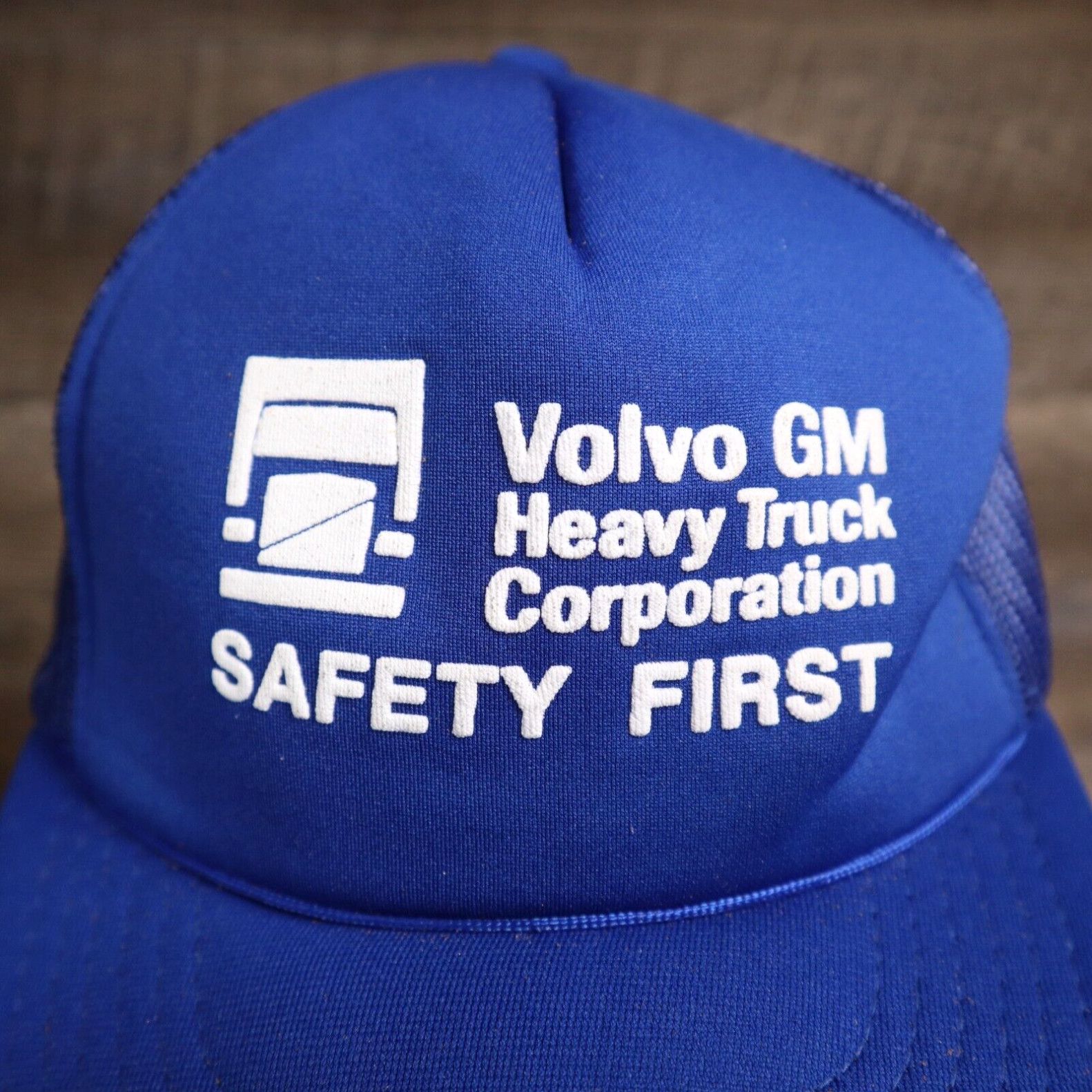 Vintage Vintage Volvo GM Safety First Heavy Truck Strapback Hat Cap ...