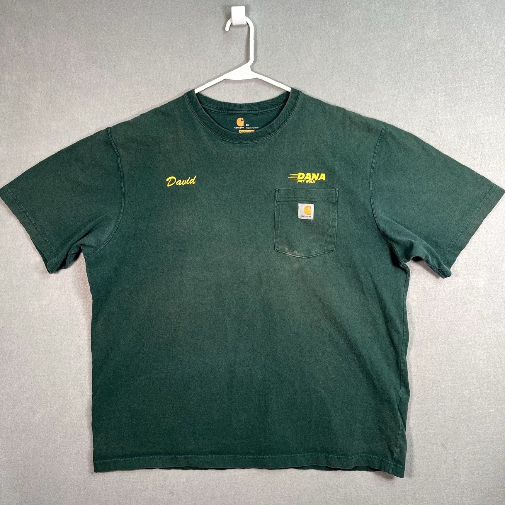 Carhartt Green Faded Cotton Adult XL Mens Relaxed Fit Carhartt Classic ...